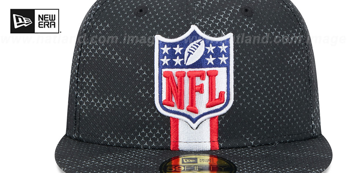 NFL Shield 2024 NFL SIDELINE Black Fitted Hat by New Era