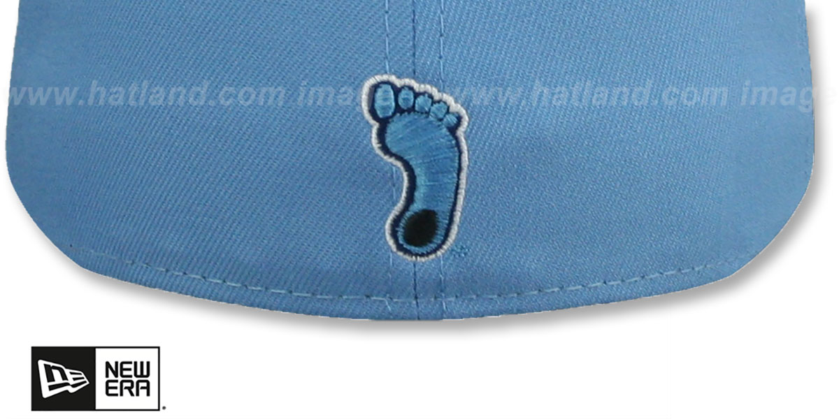North Carolina NCAA TEAM-SCRIPT Sky Fitted Hat by New Era