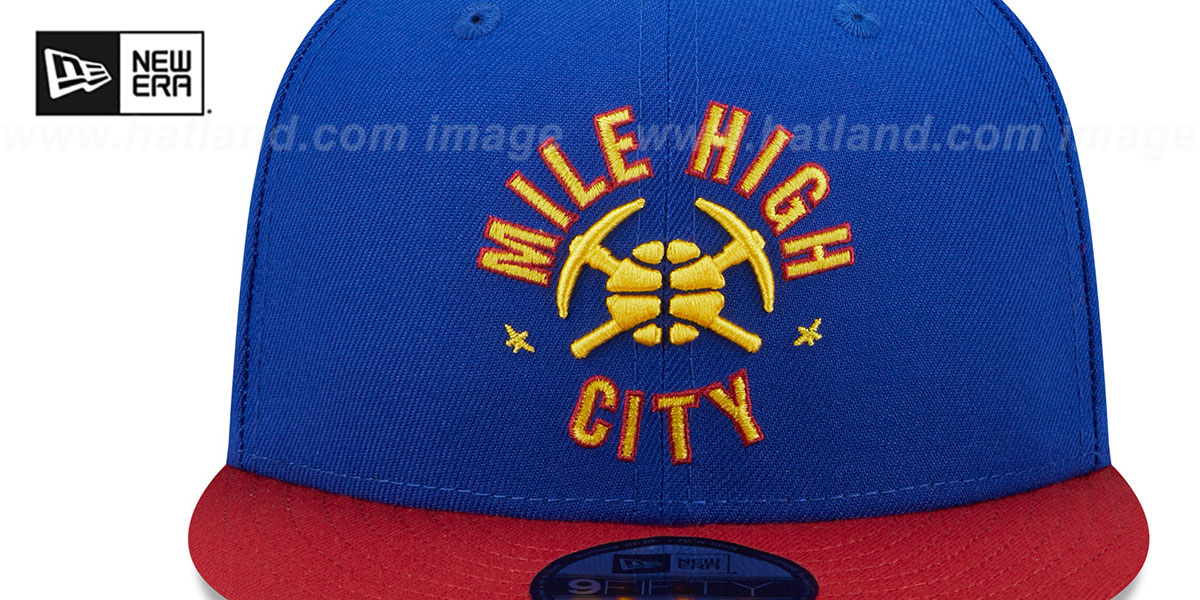 Denver Nuggets STATEMENT SNAPBACK Royal-Red Hat by New Era