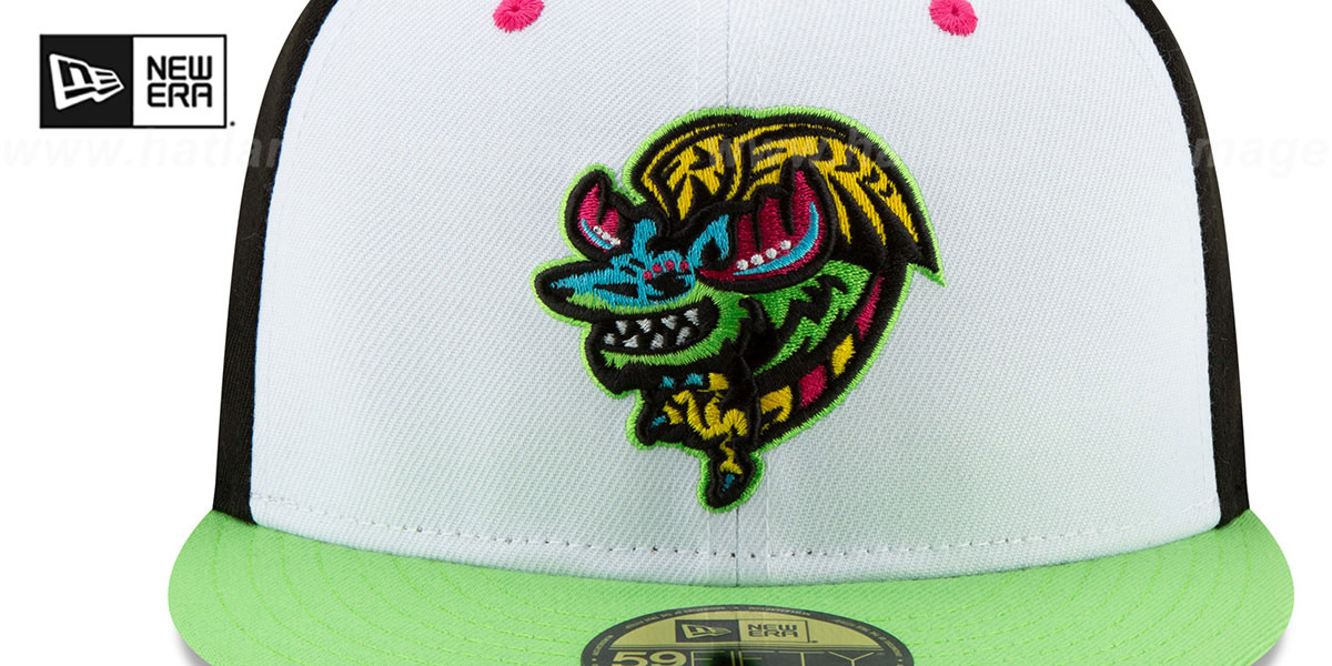 Modesto Nuts COPA White-Black-Lime Fitted Hat by New Era