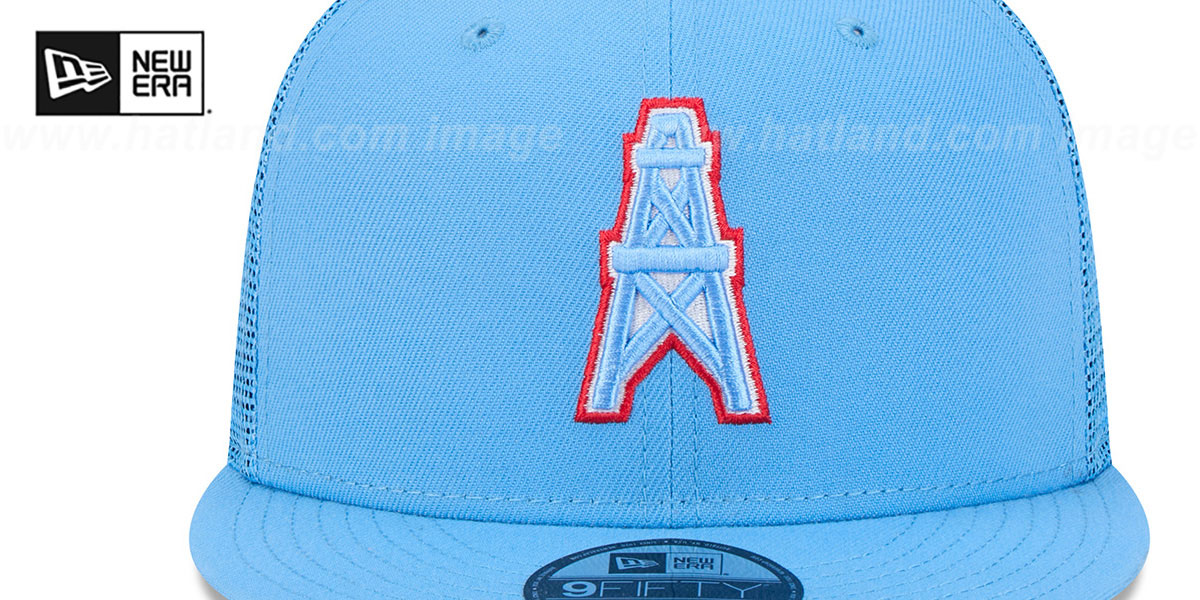 Houston Oilers THROWBACK TEAM-BASIC TRUCKER SNAPBACK Sky Hat