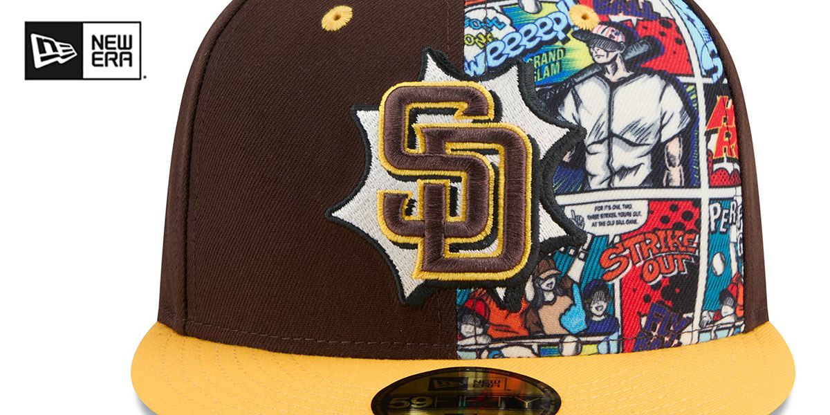 San Diego Padres DIAMOND HERO Brown-Gold Fitted Hat