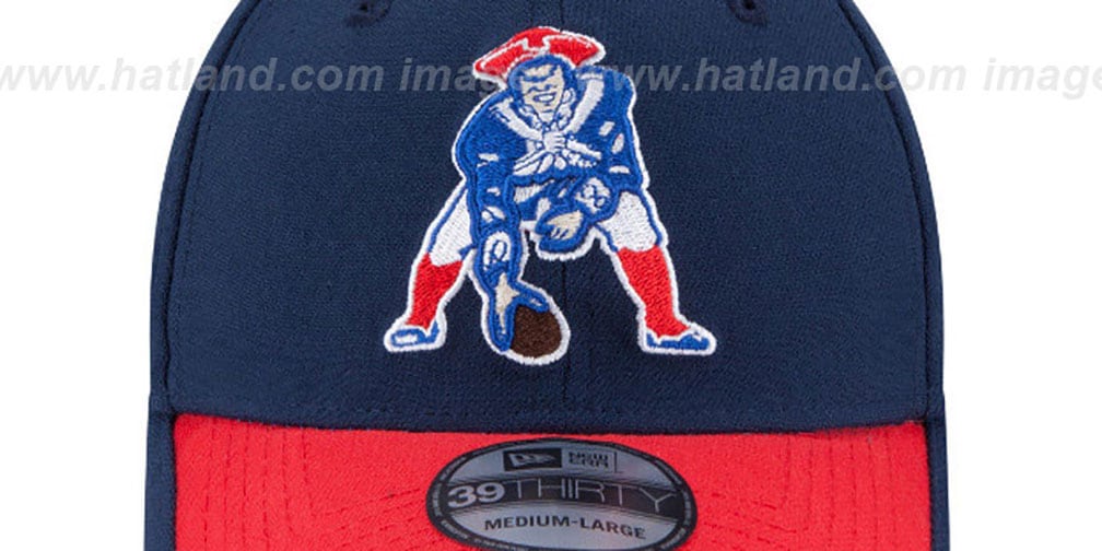 New England Patriots 2015 NFL THROWBACK STADIUM FLEX Navy-Red Hat