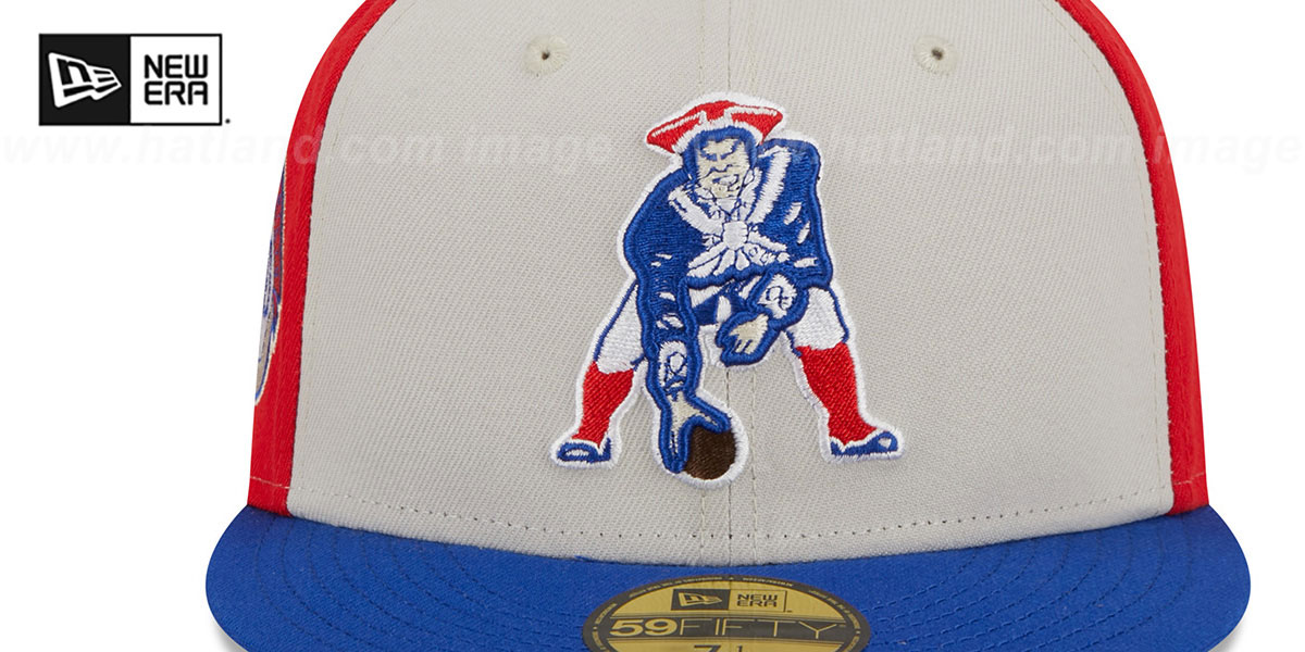 New England Patriots HISTORIC SIDELINE PINWHEEL Fitted Hat