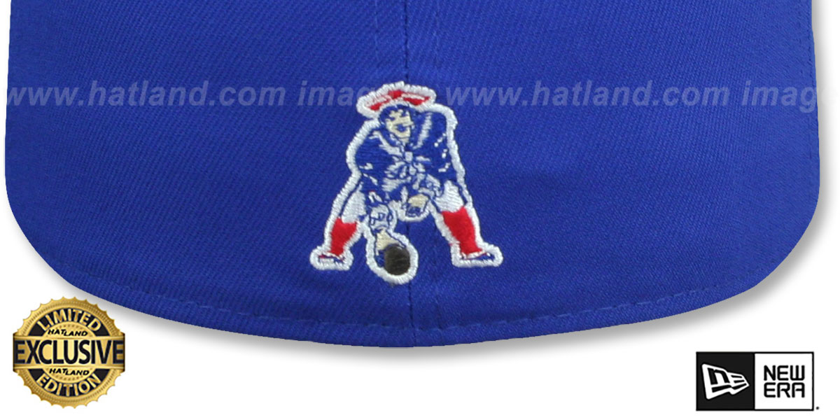 New Engalnd Patriots THROWBACK NFL SHIELD-BASIC Royal Fitted Hat