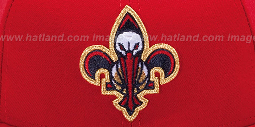 New Orleans Pelicans INAUGURAL FLEUR-DE-LIS Red Fitted Hat