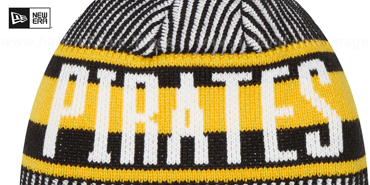 Pittsburgh Pirates STRIPED Knit Beanie Hat by New Era