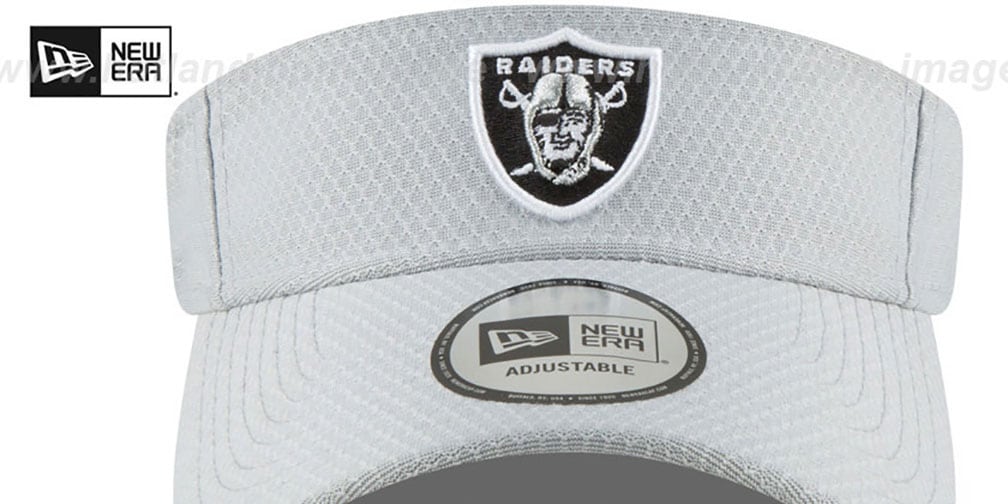 Oakland Raiders 2018 NFL TRAINING VISOR Grey by New Era