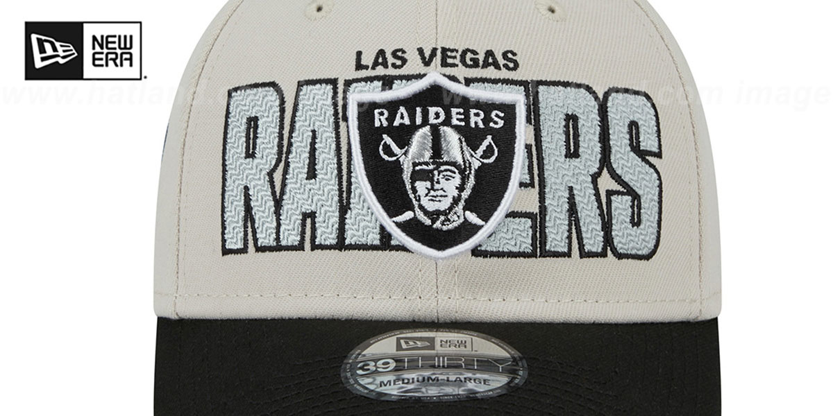 Las Vegas Raiders 2023 NFL DRAFT FLEX Stone-Black Hat
