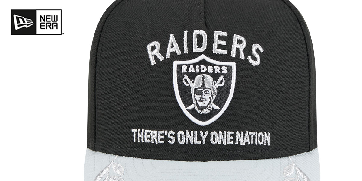 Las Vegas Raiders 2025 NFL DRAFT ONSTAGE A-FRAME SNAPBACK Black-G