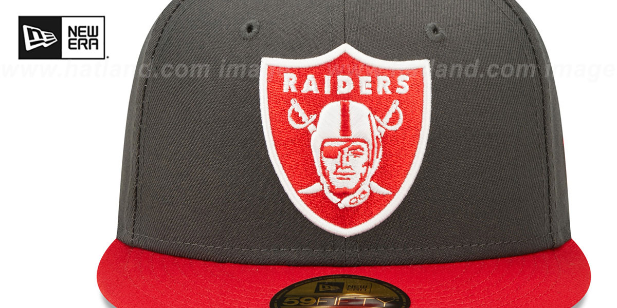 Las Vegas Raiders 2T COLOR PACK Charcoal-Red Fitted Hat