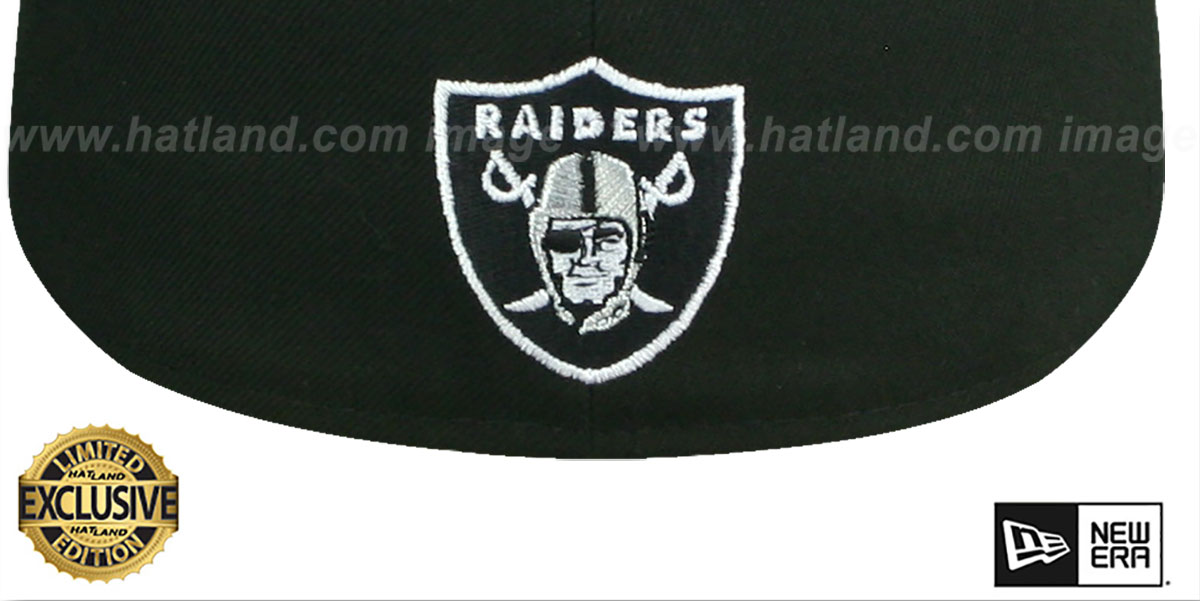 Las Vegas Raiders NFL LIGATURE Black Fitted Hat by New Era
