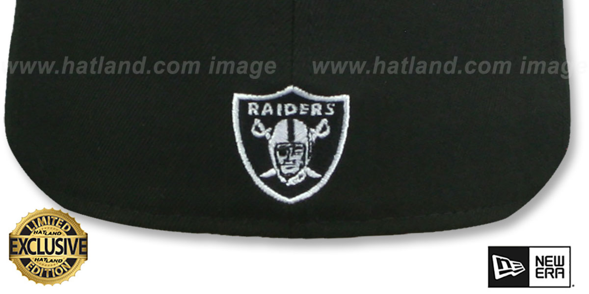 Las Vegas Raiders NFL TEAM-SCRIPT Black-Grey Fitted Hat