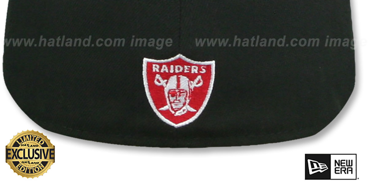 Las Vegas Raiders NFL TEAM-SCRIPT Black-Red Fitted Hat