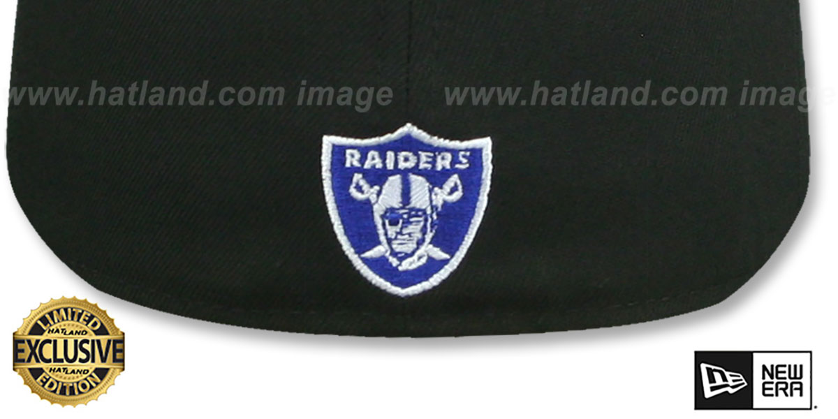 Las Vegas Raiders NFL TEAM-SCRIPT Black-Royal Fitted Hat