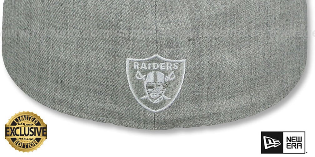Las Vegas Raiders NFL TEAM-SCRIPT Heather Grey Fitted Hat