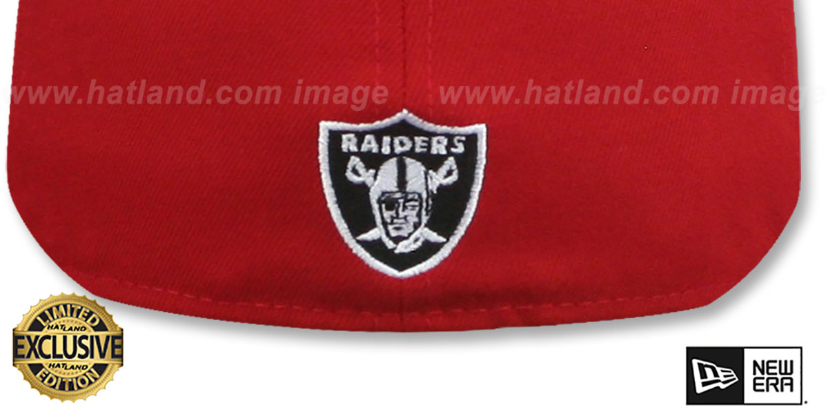 Las Vegas Raiders NFL TEAM-SCRIPT Red-Black Fitted Hat