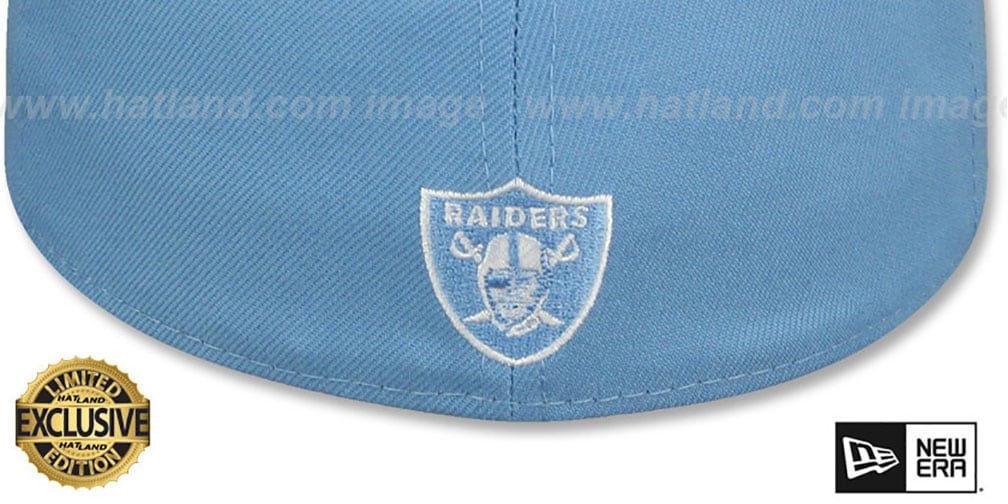 Las Vegas Raiders NFL TEAM-SCRIPT Sky Fitted Hat by New Era