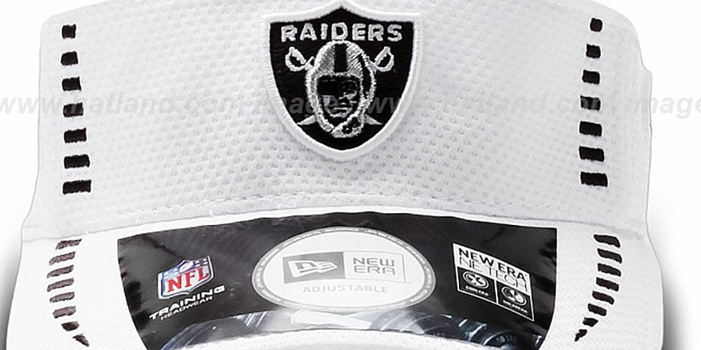Raiders NFL TRAINING White Visor by New Era