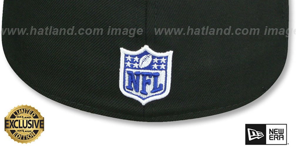 Las Vegas Raiders RAIDER-NATION Black-Royal Fitted Hat