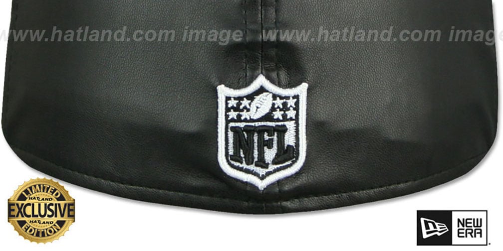 Las Vegas Raiders RAIDER-NATION LEATHER Black Fitted Hat