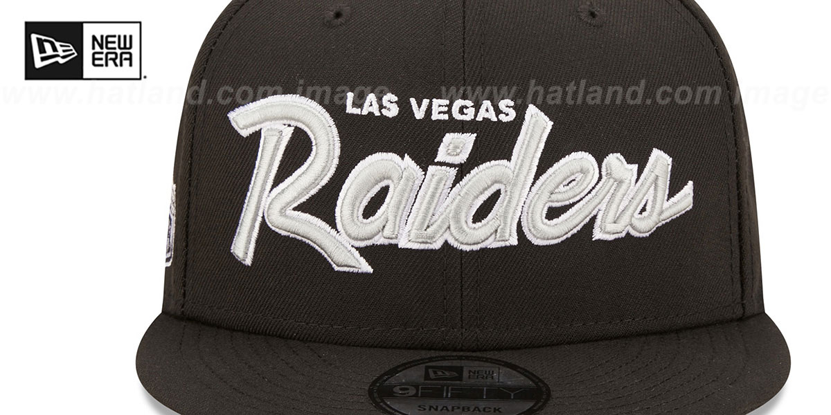 Las Vegas Raiders SCRIPT-UP SNAPBACK Black Hat by New Era