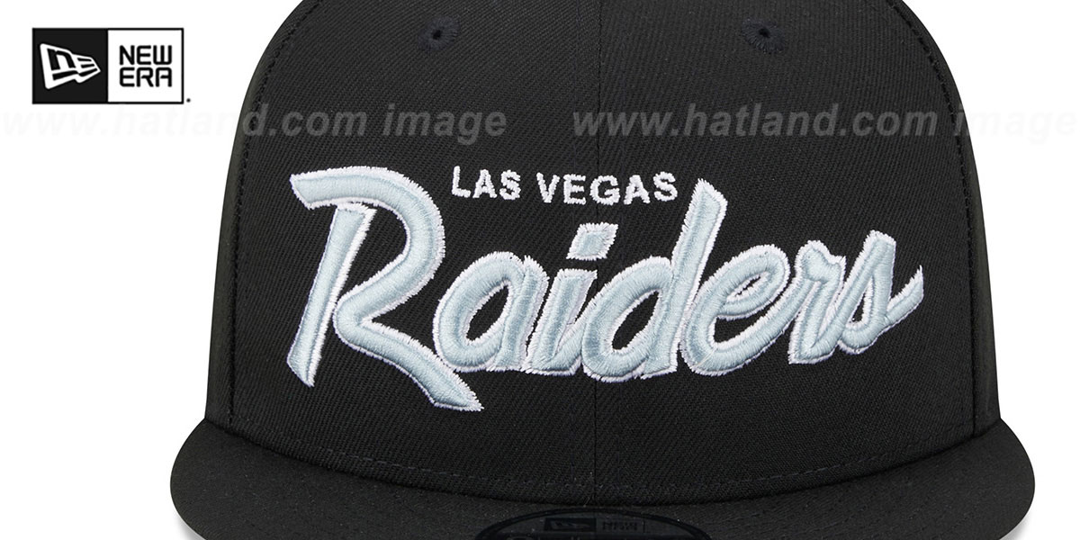 Las Vegas Raiders TEAM-SCRIPT SNAPBACK Black Hat by New Era