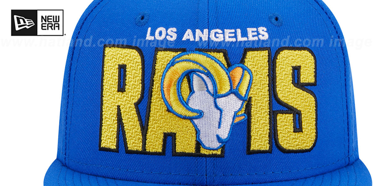 Los Angeles Rams 2023 NFL DRAFT Royal Fitted Hat by New Era