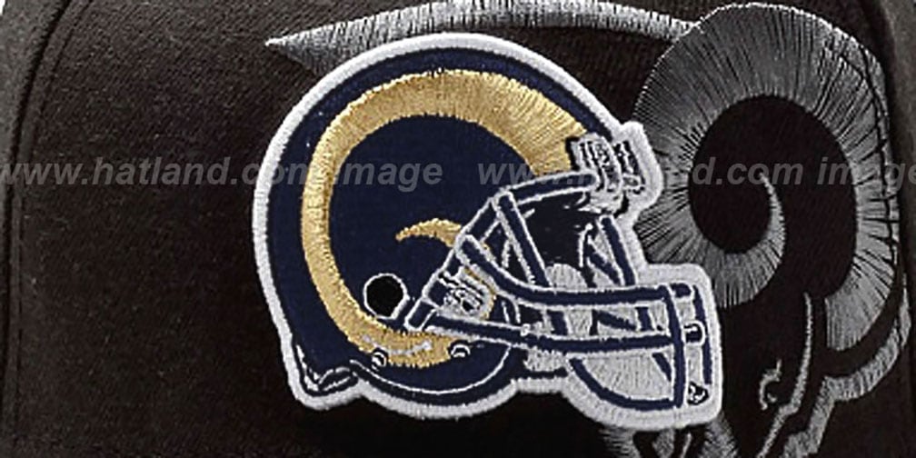 St Louis Rams NFL BLACK-CLASSIC FLEX Hat by New Era