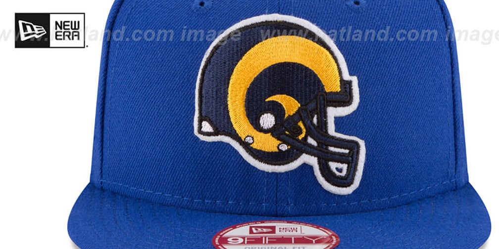 Los Angeles Rams RETRO-BASIC SNAPBACK Royal Hat by New Era