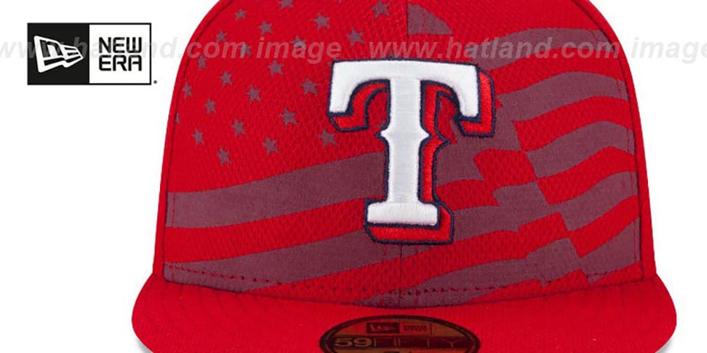Texas Rangers 2015 JULY 4TH STARS N STRIPES Hat by New Era