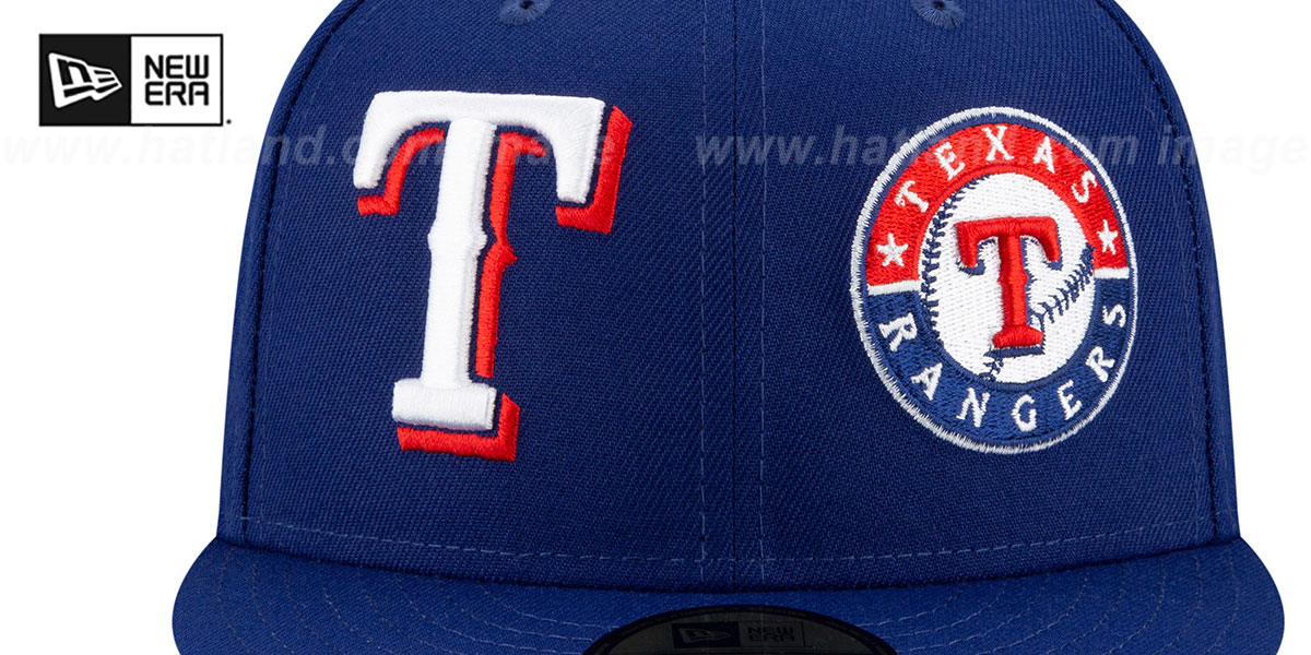 Texas Rangers EVOLUTION-PATCHES Royal Fitted Hat by New Era