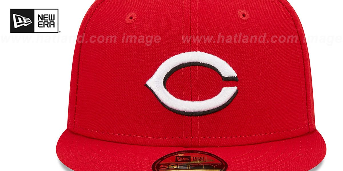Cincinnati Reds 1990 WORLD SERIES SIDE-PATCH UP Fitted Hat