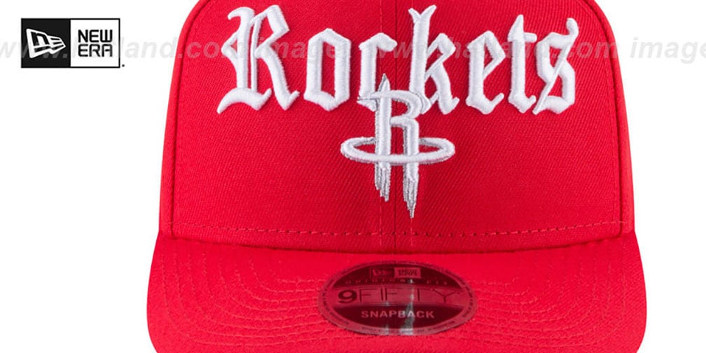 Houston Rockets CLASSIC-CURVE SNAPBACK Red Hat by New Era