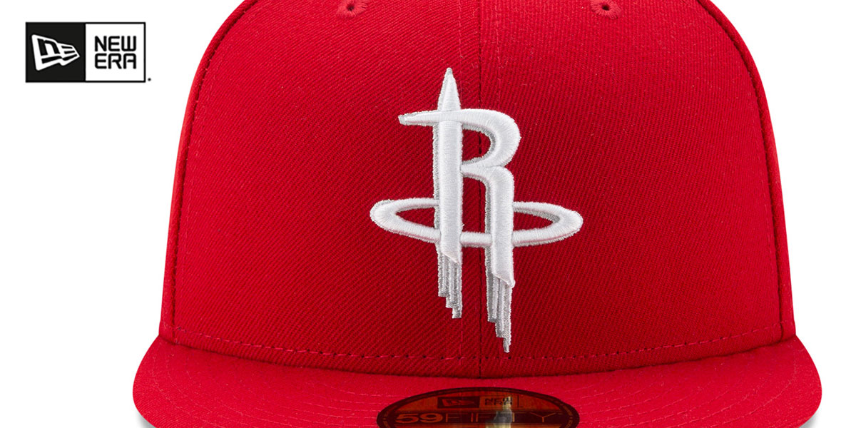Houston Rockets NBA TEAM-BASIC Red Fitted Hat by New Era
