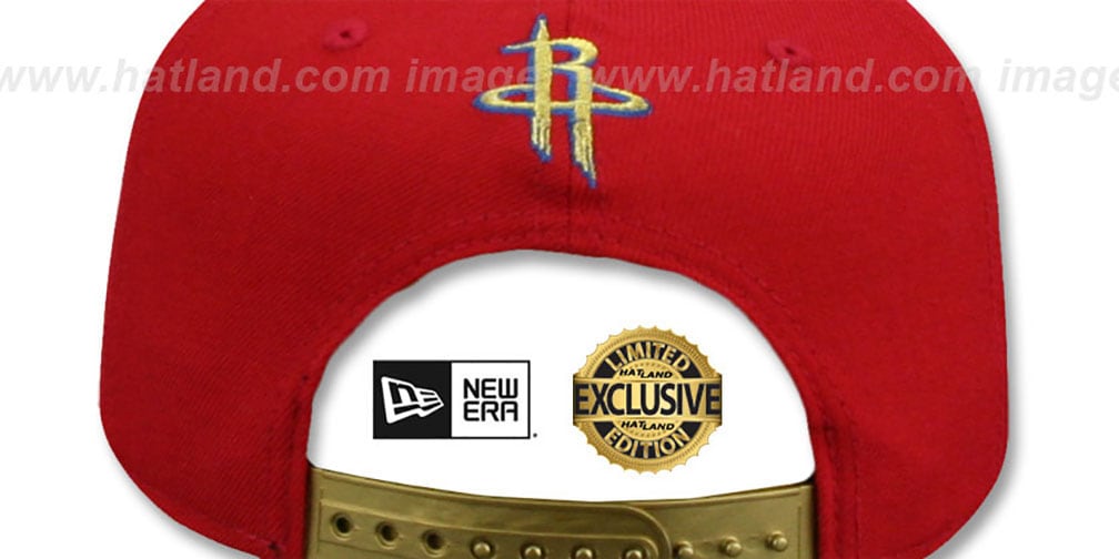 Houston Rockets SWINGMAN SNAPBACK Red-Gold Hat by New Era