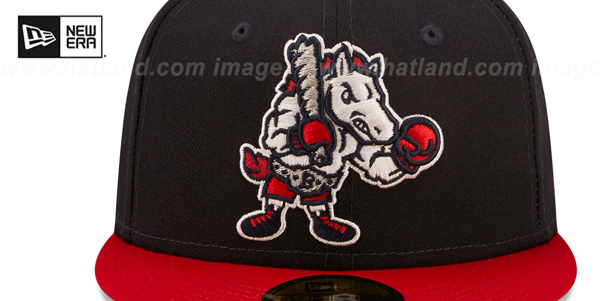Binghamton Rumble Ponies MILB ONFIELD ALTERNATE Navy-Red Fitted H
