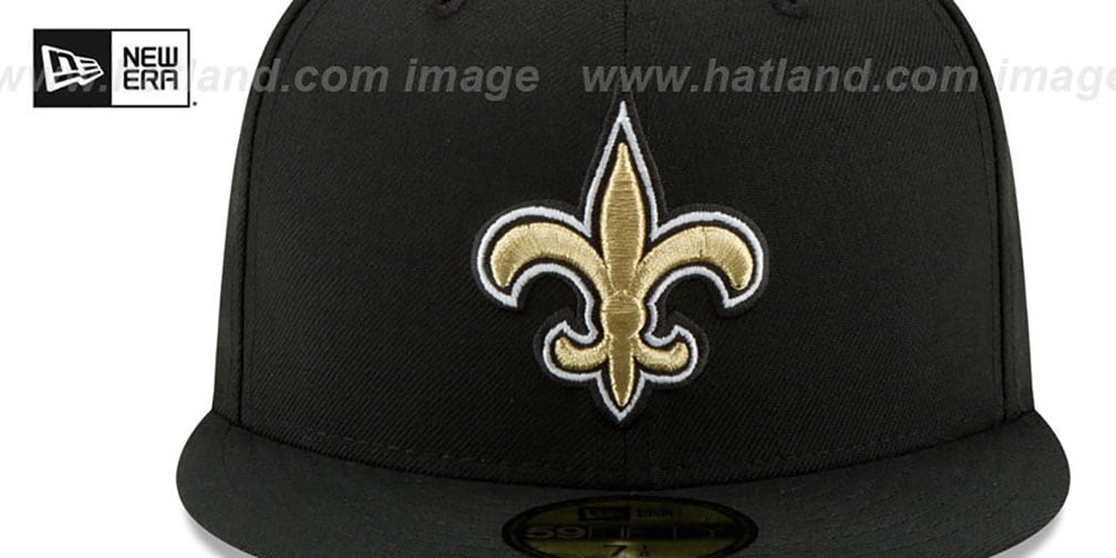 New Orleans Saints NFL TEAM-BASIC Black Fitted Hat