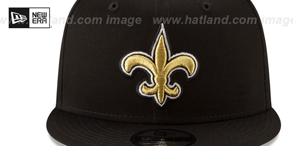 New Orleans Saints TEAM-BASIC SNAPBACK Black Hat by New Era