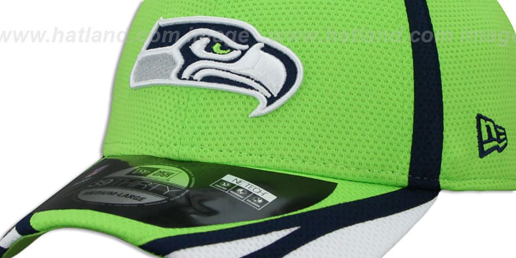 Seattle Seahawks 2014 NFL TRAINING FLEX Lime Hat by New Era