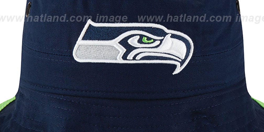 Seattle Seahawks BASIC-ACTION Navy Bucket Hat by New Era