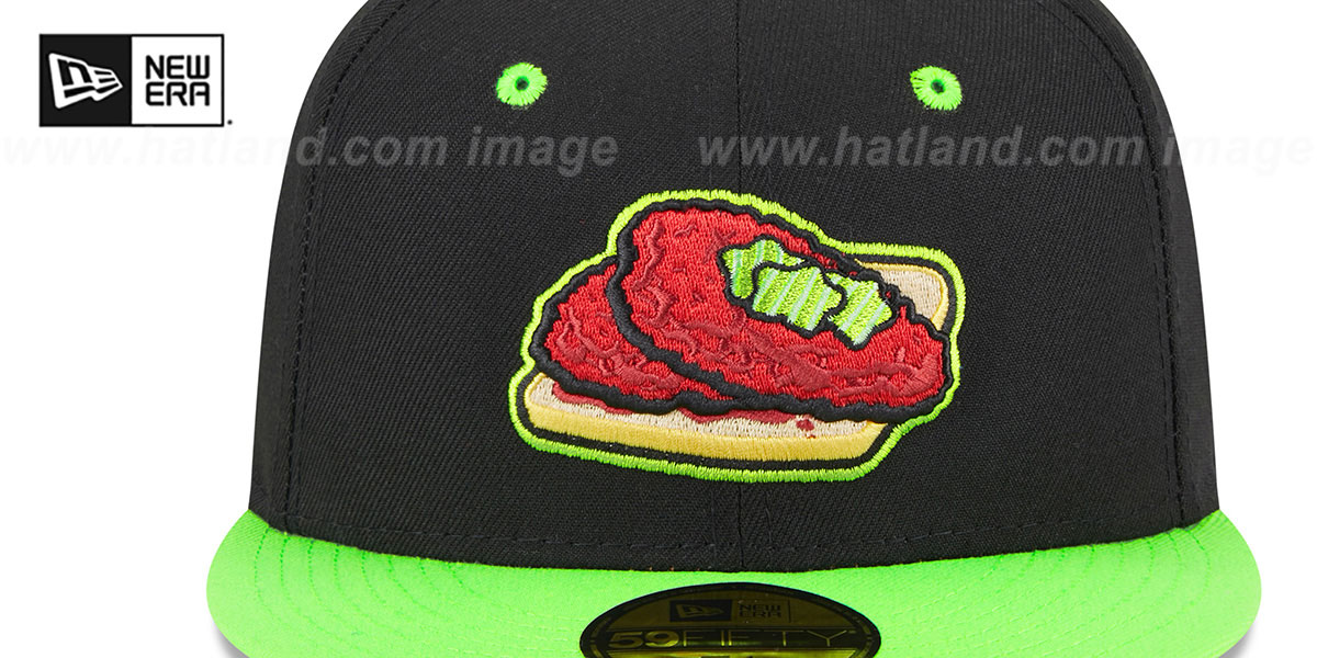 Nashville Sounds THEME NIGHT Black-Lime Fitted Hat