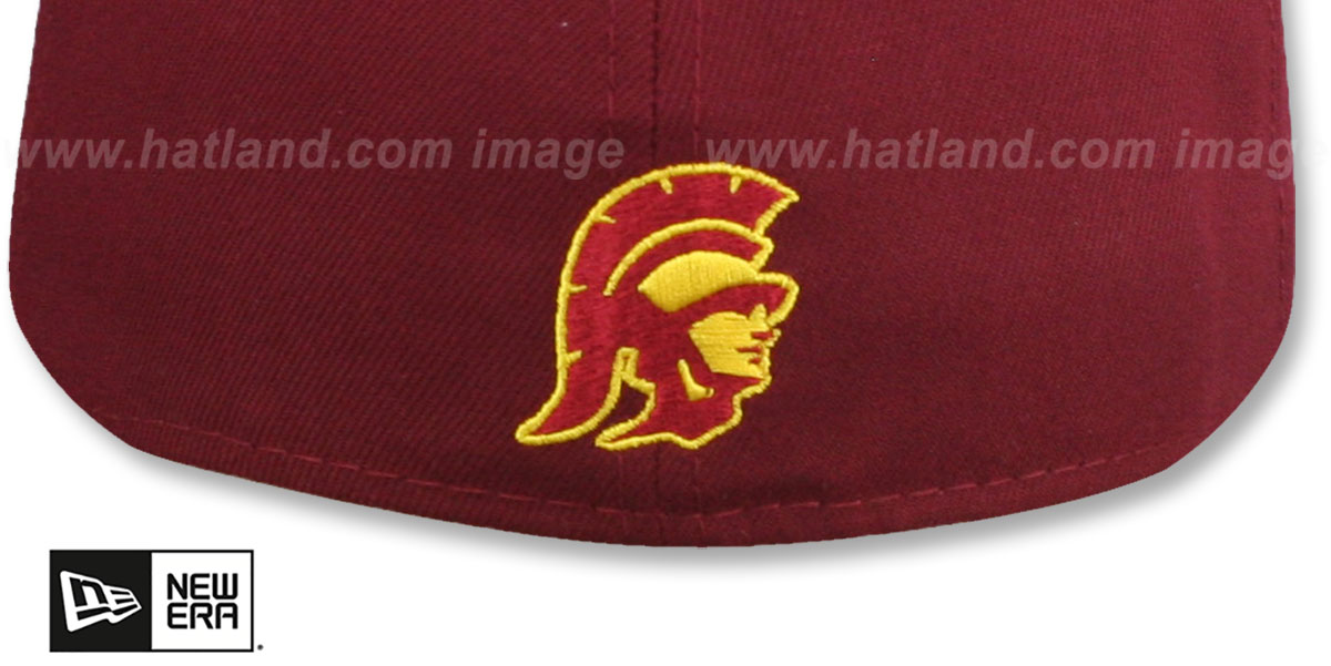 Southern Cal NCAA TEAM-BASIC Burgundy Fitted Hat by New Era