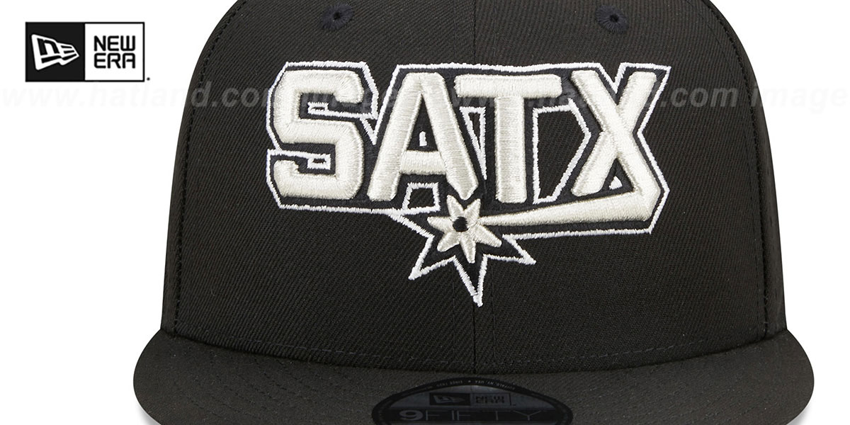 San Antonio Spurs STATEMENT SNAPBACK Black Hat by New Era