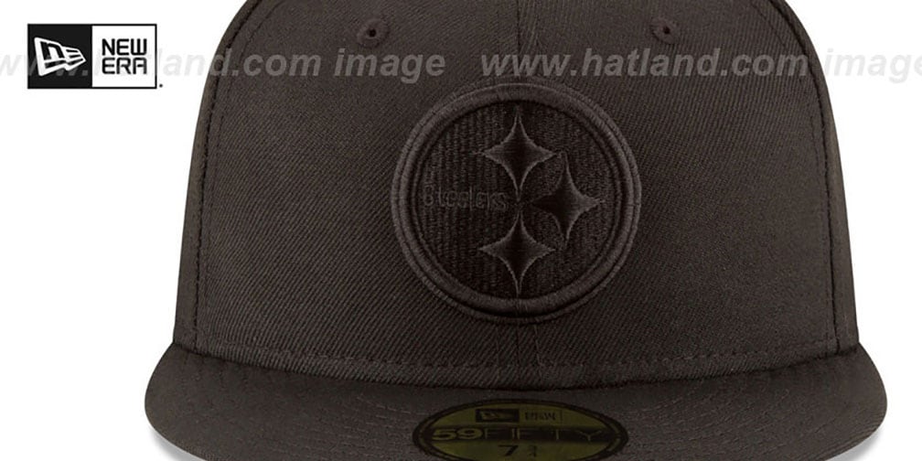 Pittsburgh Steelers NFL TEAM-BASIC BLACKOUT Fitted Hat