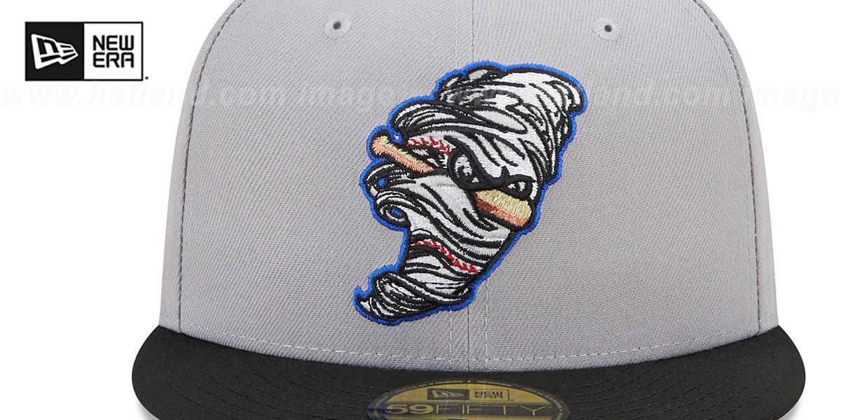 Omaha Storm Chasers MILB MARVEL DEFENDERS Grey-Black Fitted Hat