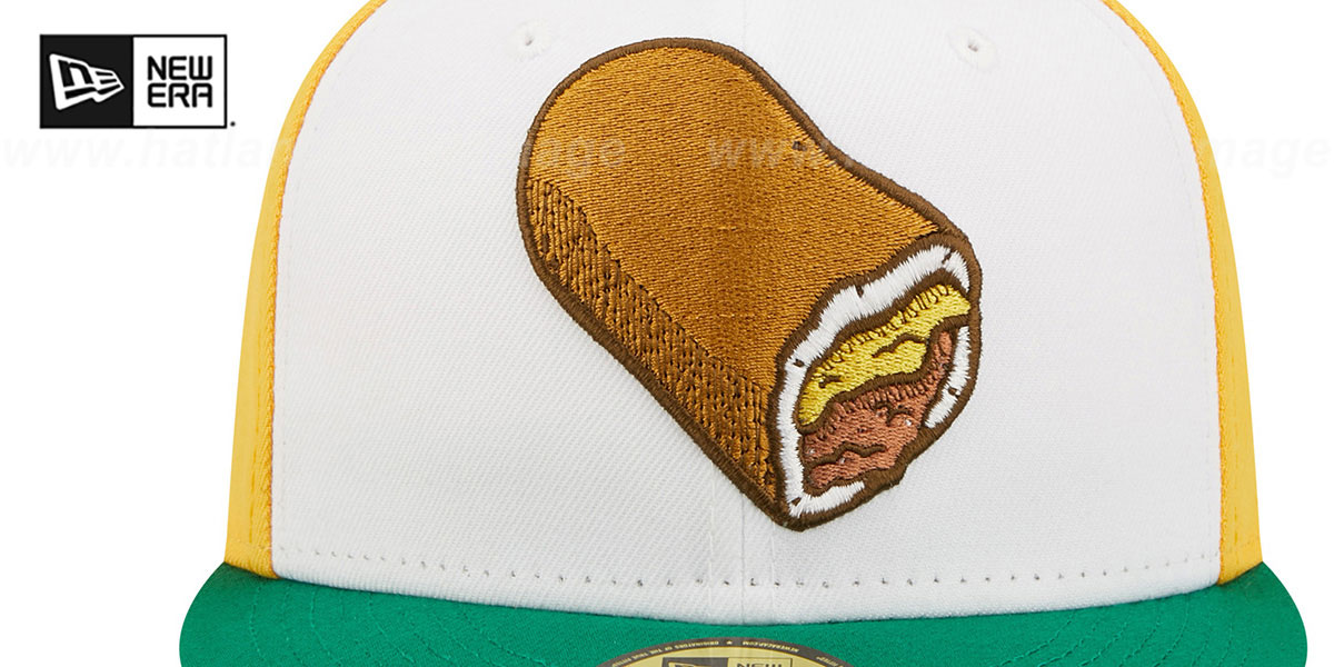 Omaha Storm Chasers THEME NIGHT White-Gold-Green Fitted Hat