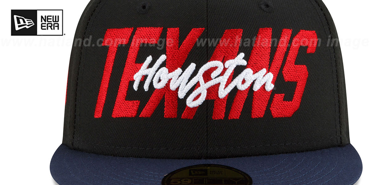 Houston Texans 2022 NFL DRAFT Black-Navy Fitted Hat