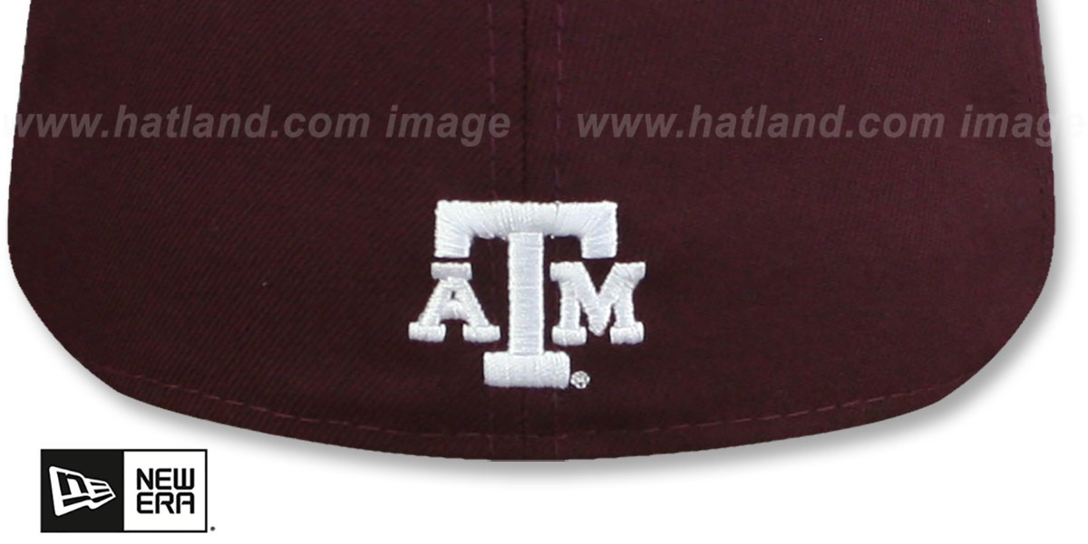 Texas A&M Texas A and M NCAA TEAM-SCRIPT Maroon Fitted Hat