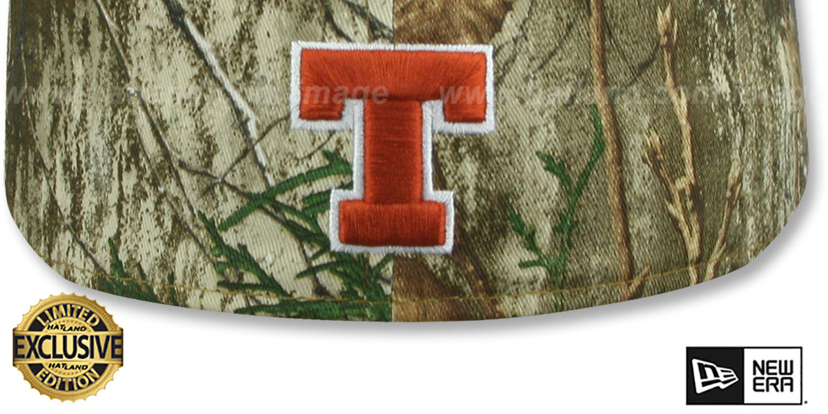 Texas NCAA TEAM-BASIC Realtree Camo Fitted Hat by New Era